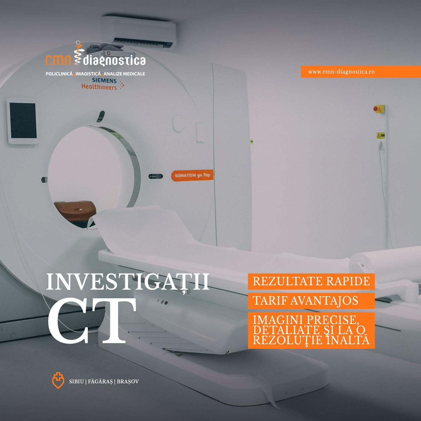 Investigații CT la Brașov | Sibiu | Făgăraș - RMN Diagnostica